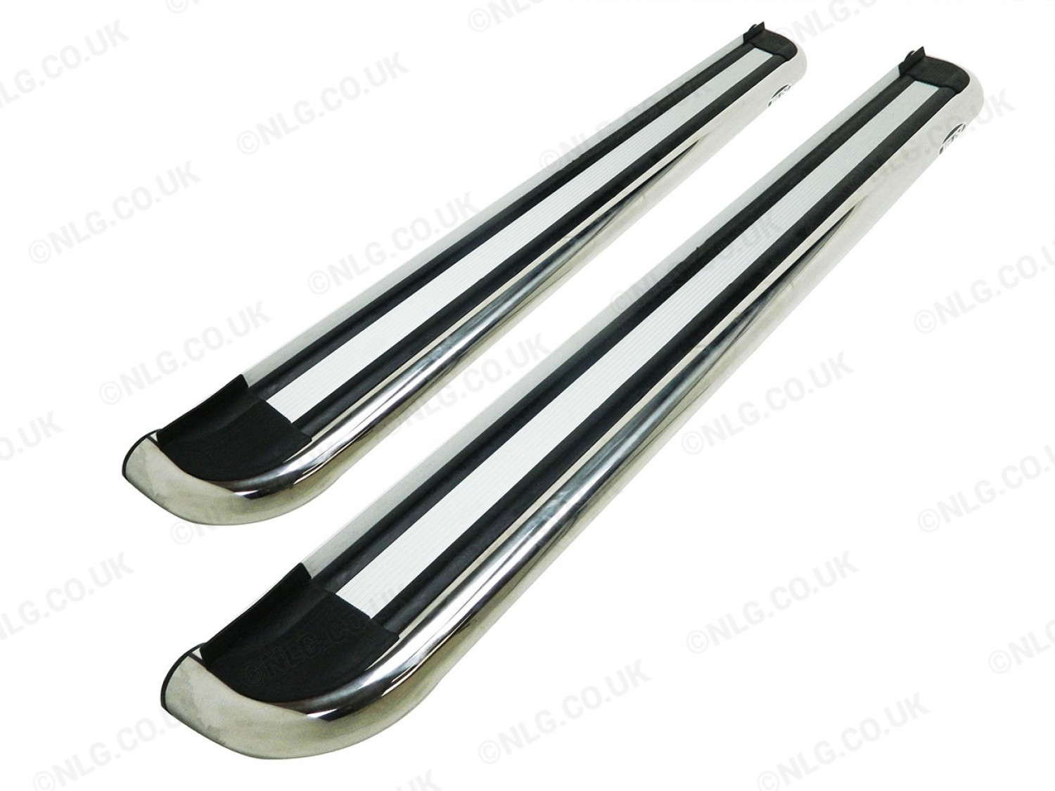 Side Steps with Running Board Top Stainless Steel 2.5"